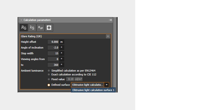 Outlook: Obtrusive light calculation in DIALux evo